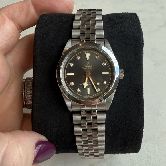 Tudor | Accessories | Womens Tudor Black Bay Watch With Diamond Set ...